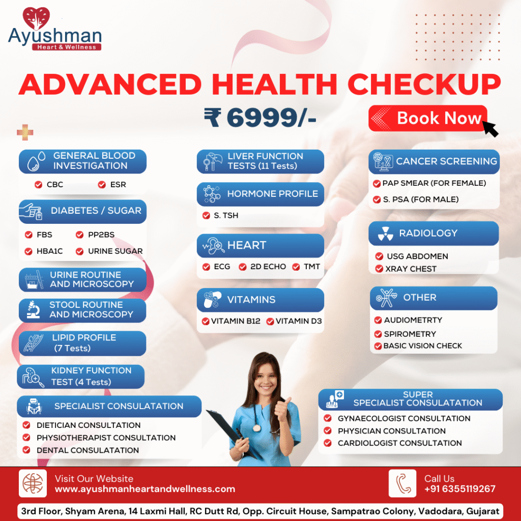 Comprehensive Health Checkup Packages in Vadodara | Ayushman Heart ...